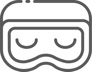 Sleep mask line icon Royalty Free Vector Image