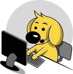 Kid with computer Royalty Free Vector Image - VectorStock