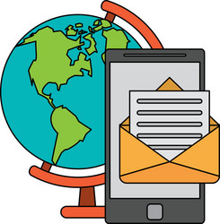 Technology digital modern hardware cartoon Vector Image