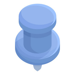 Top view push pin icon cartoon paper Royalty Free Vector