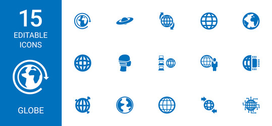 Globe icons Royalty Free Vector Image - VectorStock