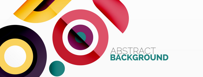 Abstract round shapes background minimalist Vector Image