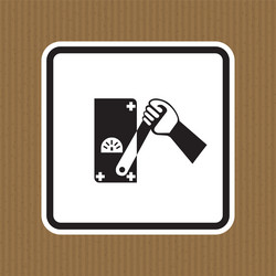 Do not touch men working symbol sign isolate Vector Image