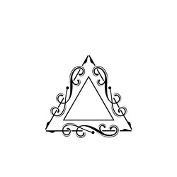 Geometric frame abstract logo design 30 Royalty Free Vector