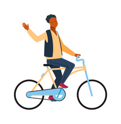 Bicycle Cartoon Man Riding Vector Images (over 6,400)
