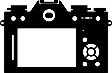 Photo cameras back view Royalty Free Vector Image