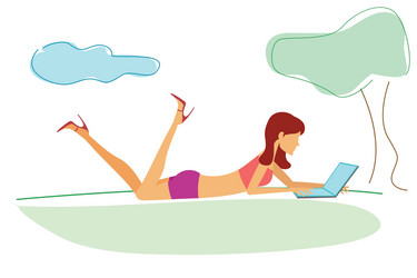 Happy Lady Vector Images (over 140,000)