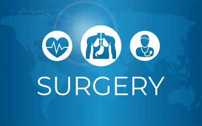 Modern surgery background banner Royalty Free Vector Image