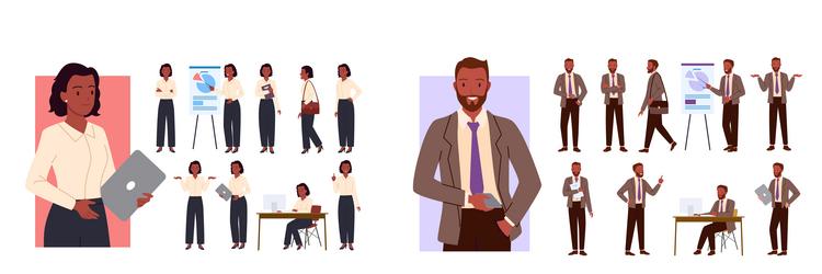 Office worker man character in formal suit Vector Image