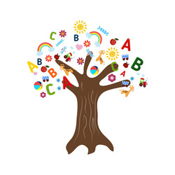 School education concept tree Royalty Free Vector Image