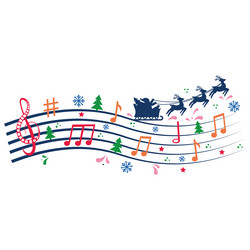 Festive christmas notes with santa Royalty Free Vector Image