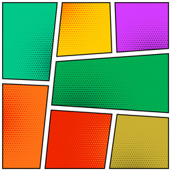 Set of colorful retro comic book page background Vector Image