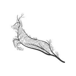 Running Deer Outline Vector Images (over 200)