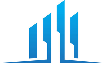 Shape building architecture logo Royalty Free Vector Image