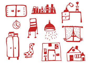 Door opening cartoon open and closed living room Vector Image