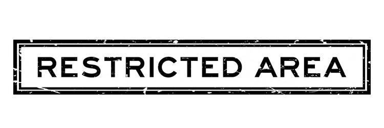 Grunge red restricted word square rubber stamp Vector Image