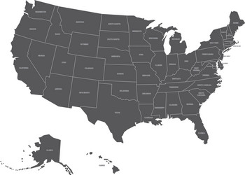 Us Map with State Names Vector Images (over 1,000)