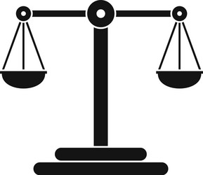 Beam balance scale silhouette Royalty Free Vector Image