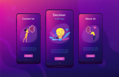 Vision statement app interface template Royalty Free Vector