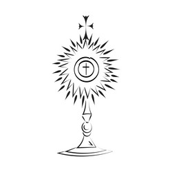 Corpus christi christian symbol for print Vector Image