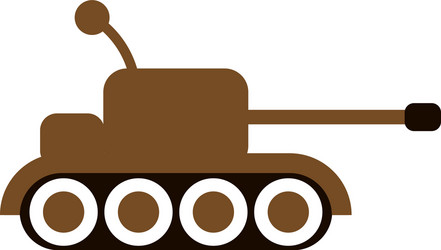 Military tank isolated Royalty Free Vector Image