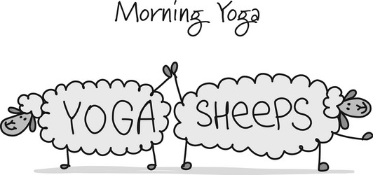 Funny Sheep Doing Yoga Vector Images (74)