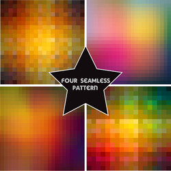 Set of four colorful abstract geometric background