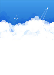 Cloud theme background Royalty Free Vector Image