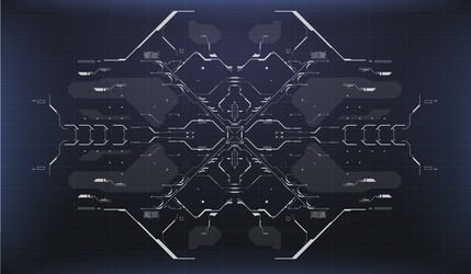 Hud ui and infographic elements radar interface Vector Image