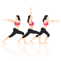 Woman doing side shuffle exercise flat Royalty Free Vector
