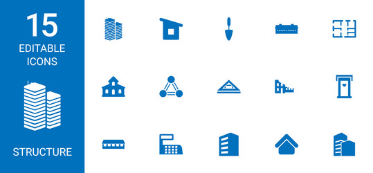 33 structure icons Royalty Free Vector Image - VectorStock