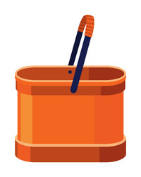 Bucket bail cartoon icon or pail Royalty Free Vector Image