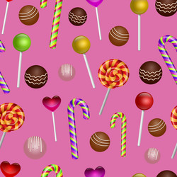 Realistic sweet candy pattern or background Vector Image
