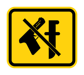 Weapon prohibited icon forbidding no weapons Vector Image
