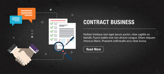 Contract service banner internet with icons Vector Image