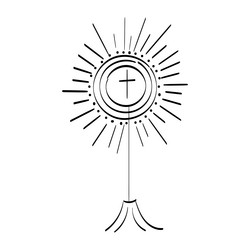 Corpus christi christian symbol for print Vector Image