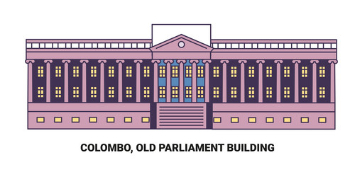 Sri lanka colombo tourism landmarks city Vector Image