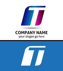 Alphabetical logo design concepts letter t Vector Image