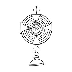 Corpus christi christian symbol for print Vector Image
