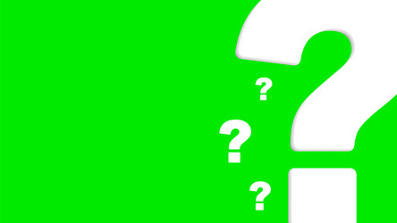 Question mark on panoramic green background Vector Image