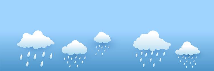 Rain and clouds storm background horizontal Vector Image