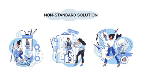 Solution solving problem metaphor answer Vector Image