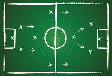 Football teamwork strategy Royalty Free Vector Image