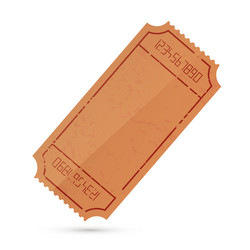 Empty ticket isolated on grey background Vector Image