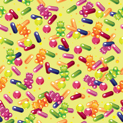 Jelly candy colour set Royalty Free Vector Image