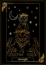 Strength card Royalty Free Vector Image - VectorStock