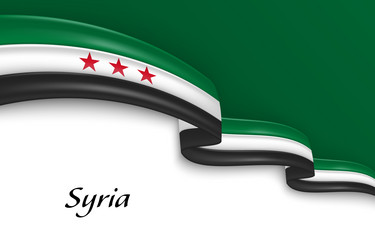 Syria Flag on White Royalty Free Vector Image - VectorStock