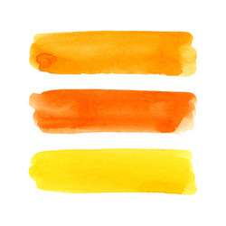 Watercolor brush stroke set Royalty Free Vector Image