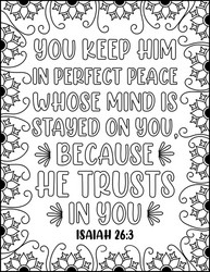 Bible verse coloring pages christian lettering Vector Image