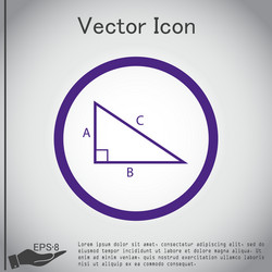 Triangle math symbol icon geometry learning math Vector Image
